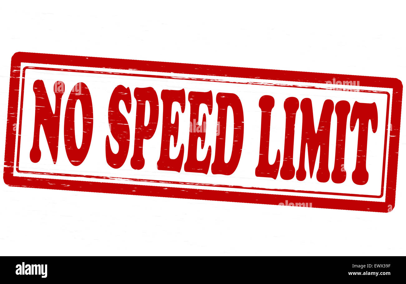 Stamp with text no speed limit inside, illustration Stock Photo - Alamy