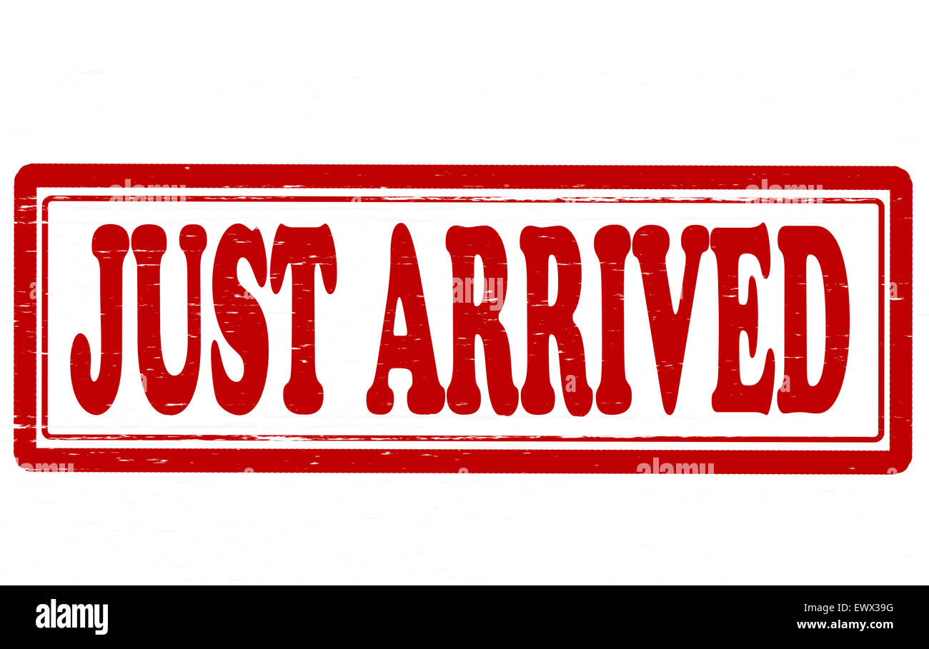Stamp with text just arrived inside hi-res stock photography and images ...