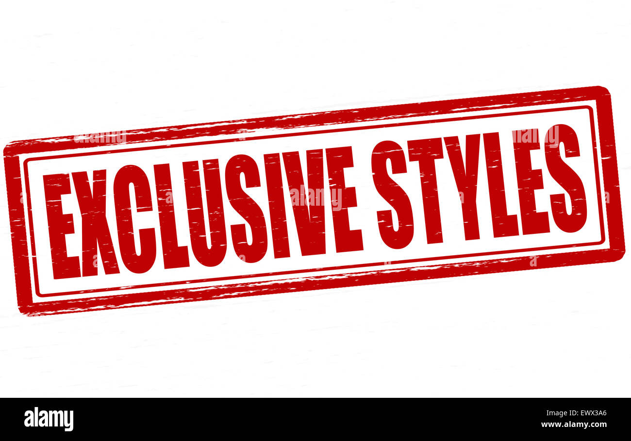 Stamp with text exclusive styles inside, illustration Stock Photo - Alamy