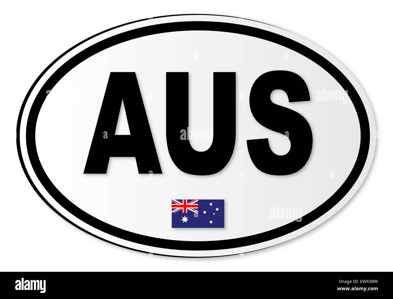 The AUS plate attached to vehicles from Australia traveling abroad ...