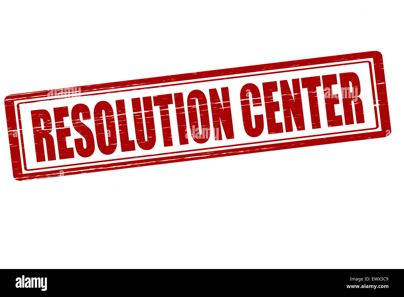 Stamp with text resolution center inside, illustration Stock Photo - Alamy