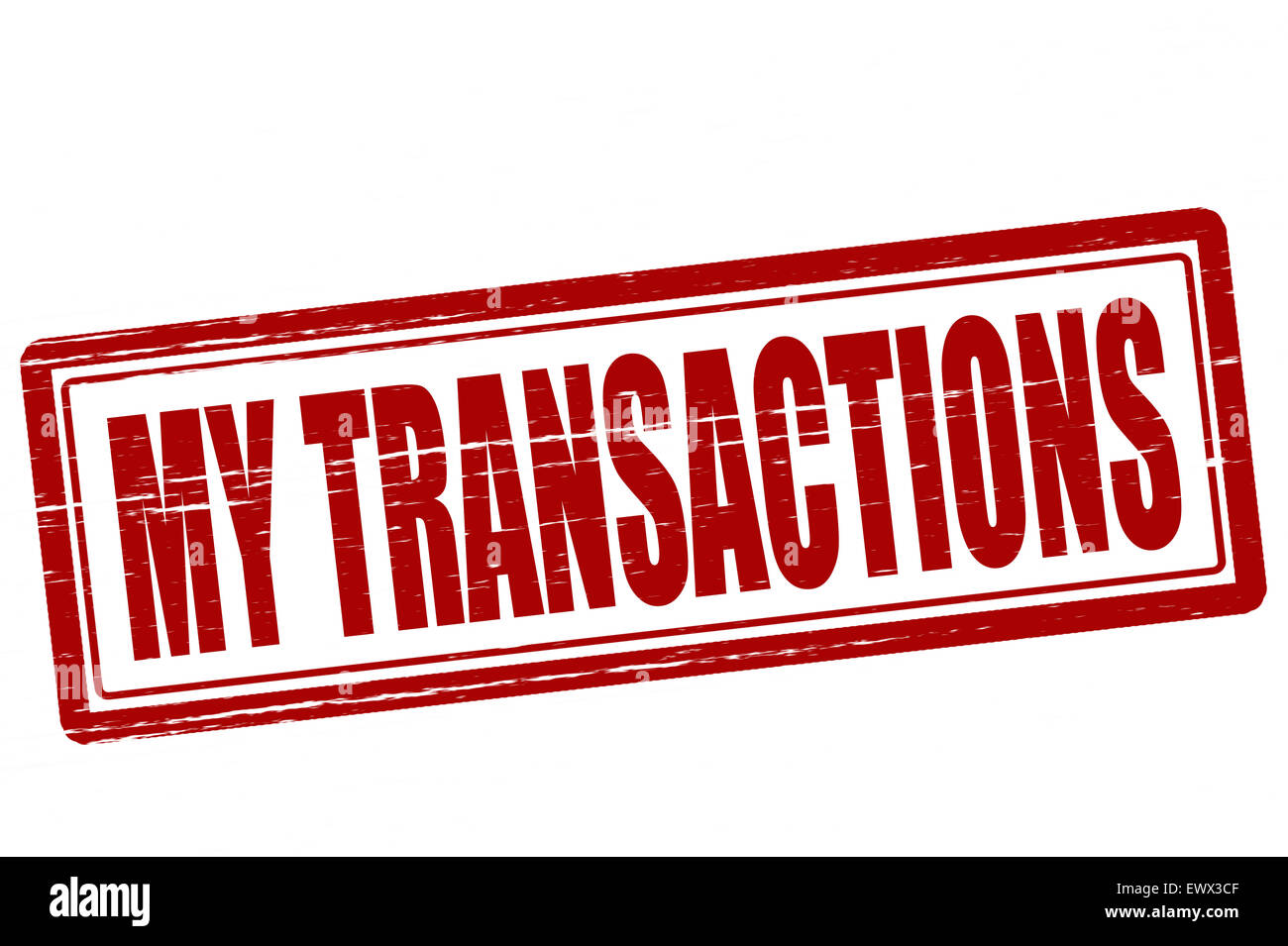 Stamp with text my transactions inside, illustration Stock Photo - Alamy