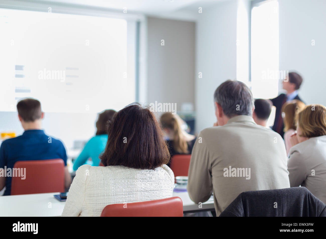 Audience in the lecture hall Stock Photo - Alamy