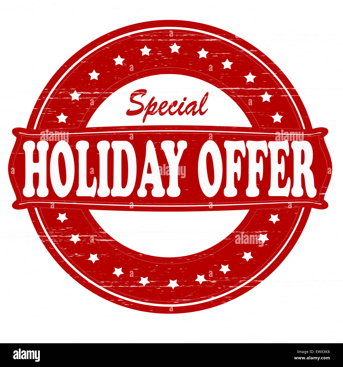 Stamp with text holiday offer inside, illustration Stock Photo - Alamy