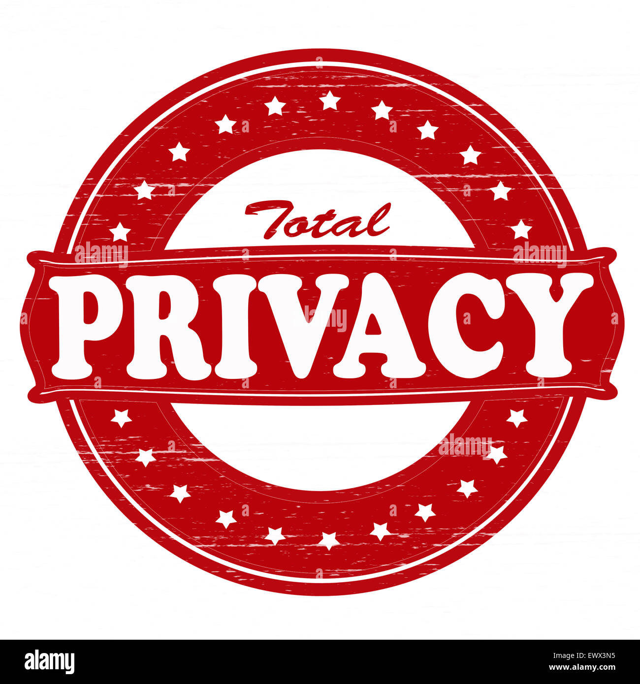 Stamp with text total privacy inside, illustration Stock Photo - Alamy