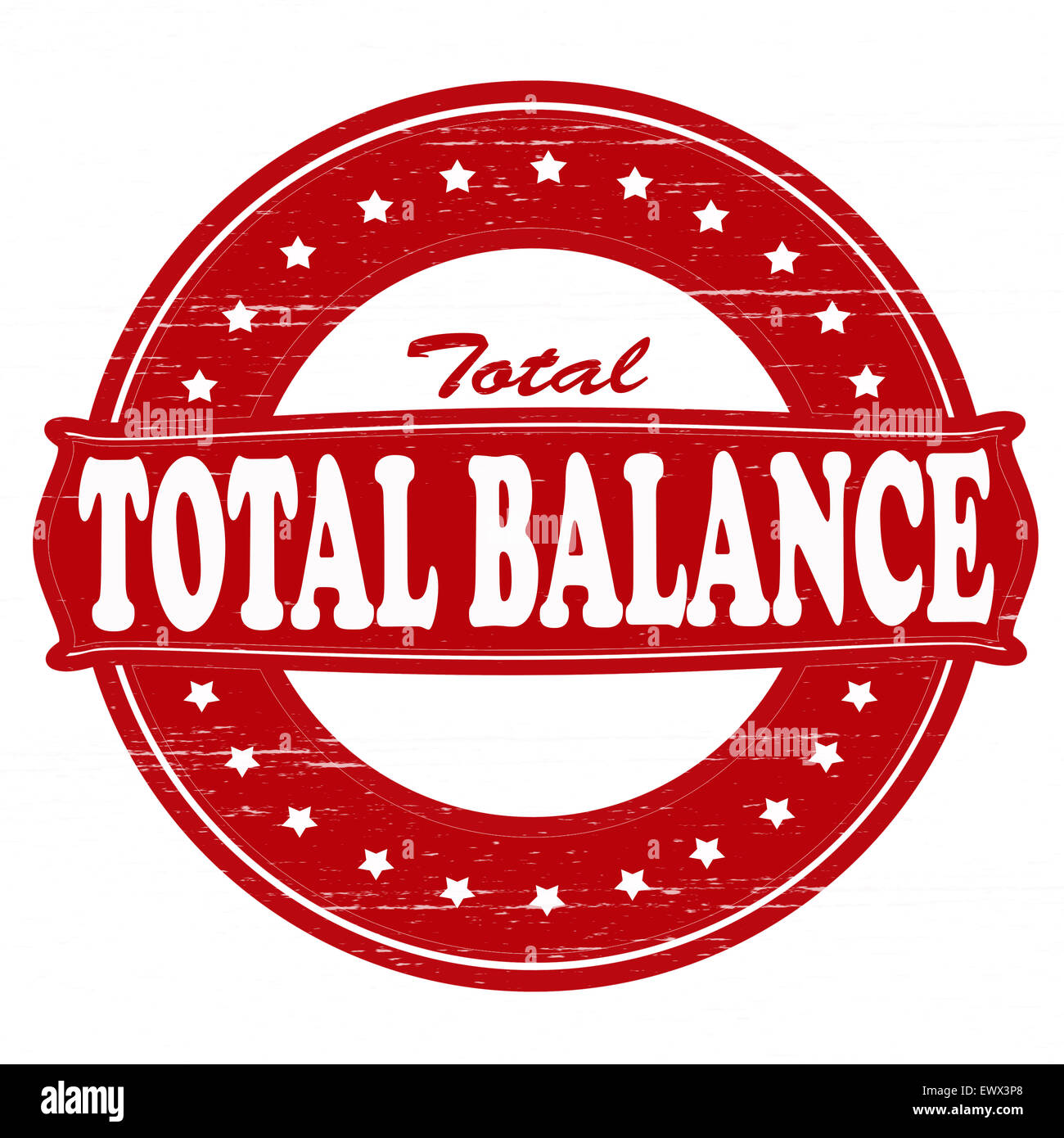 Stamp with text total balance inside, illustration Stock Photo - Alamy