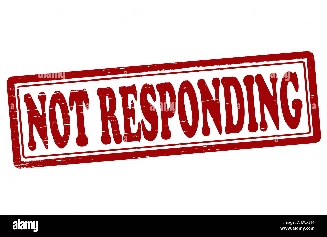 Stamp with text not responding inside, illustration Stock Photo - Alamy
