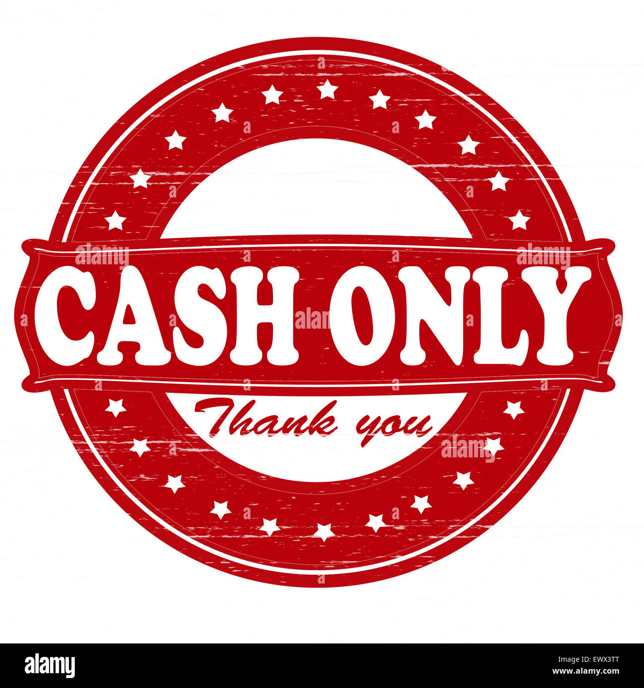 Stamp with text cash only inside, illustration Stock Photo - Alamy