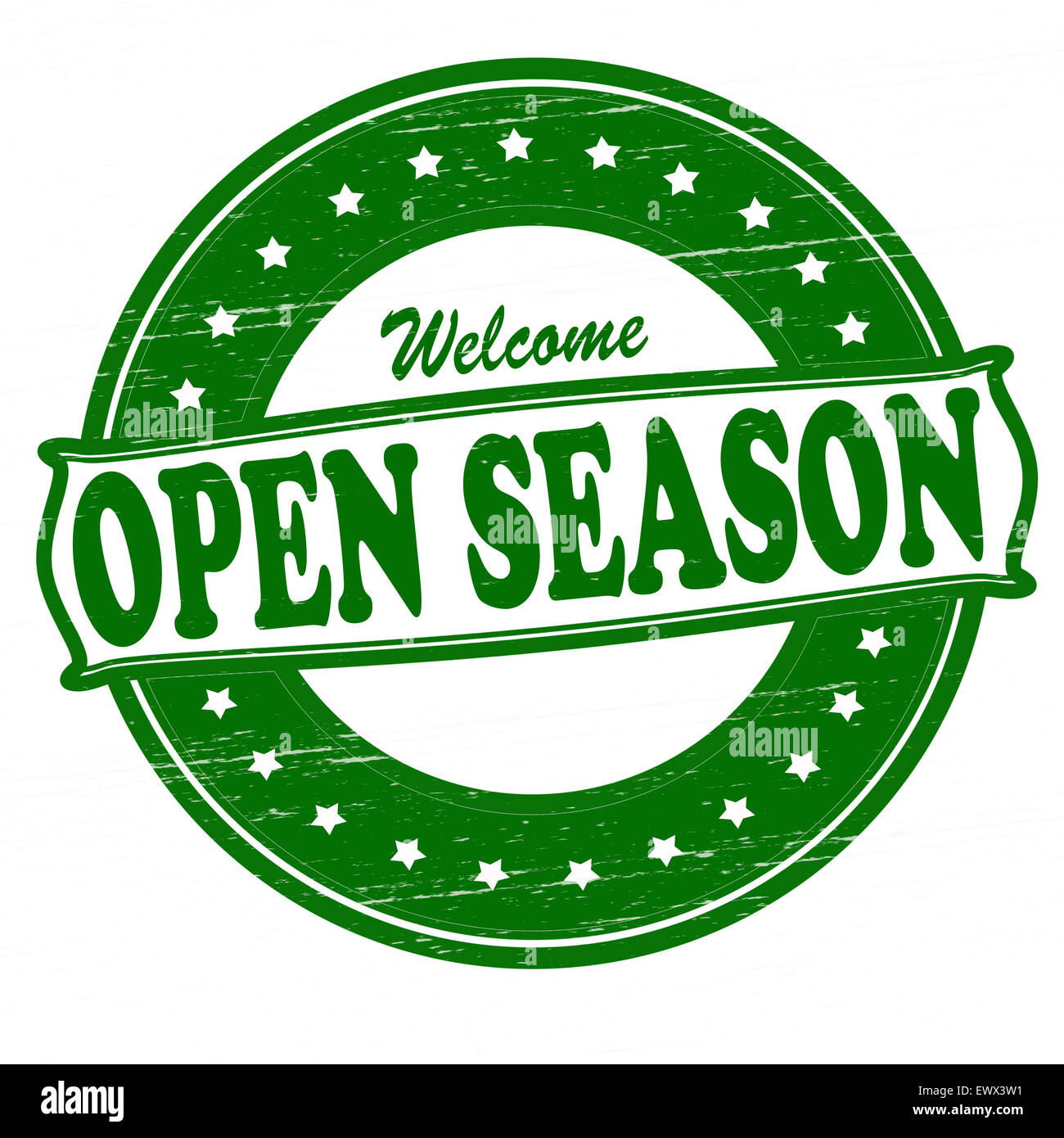 Stamp with text open season inside, illustration Stock Photo - Alamy