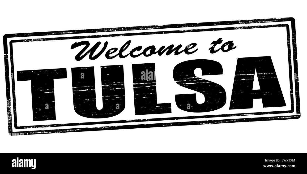Stamp with text welcome to Tulsa inside, illustration Stock Photo - Alamy