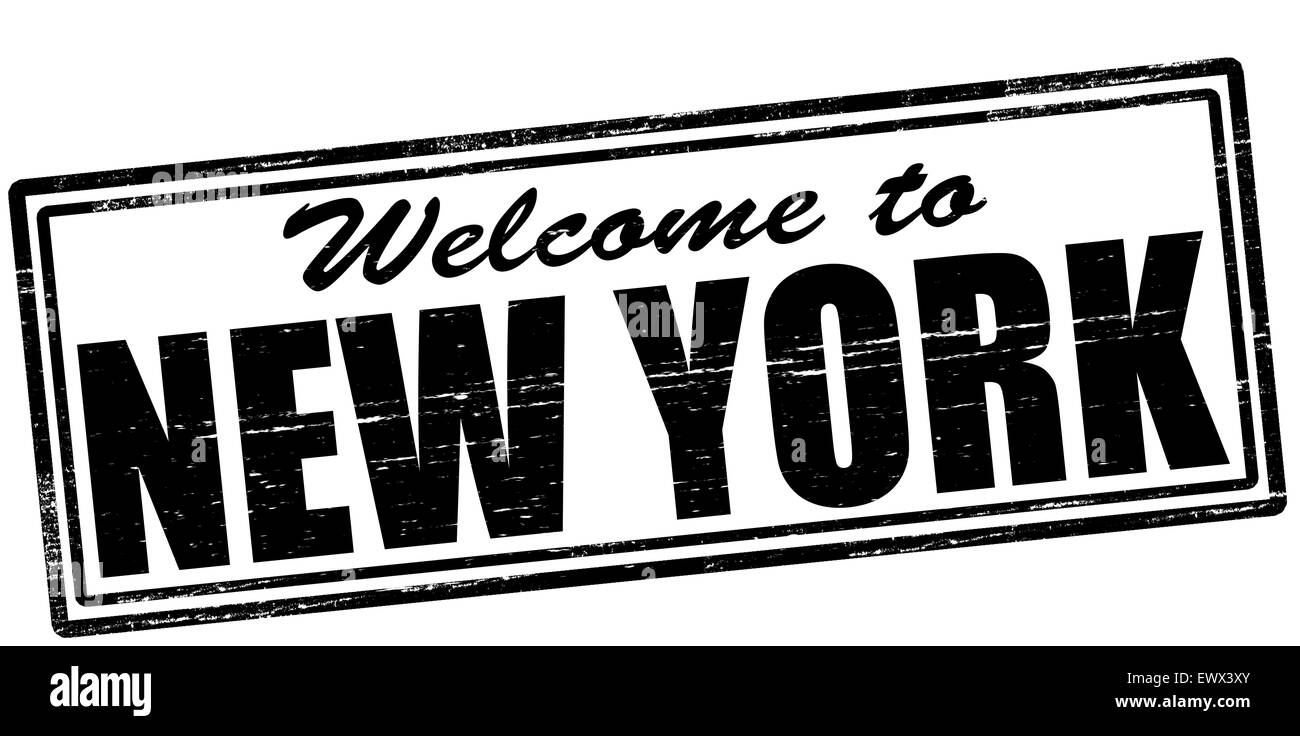 Welcome new york black hi-res stock photography and images - Alamy
