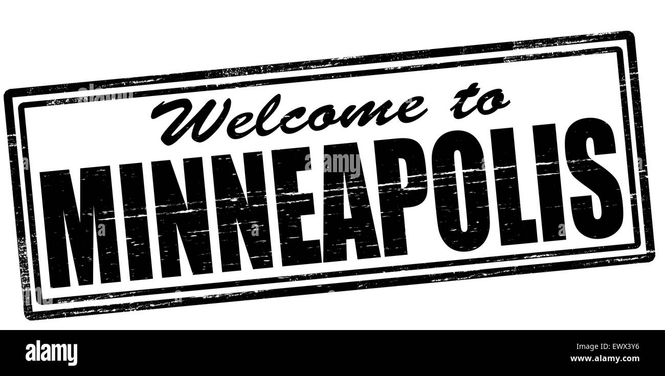 Stamp with text welcome to Minneapolis inside, illustration Stock Photo ...