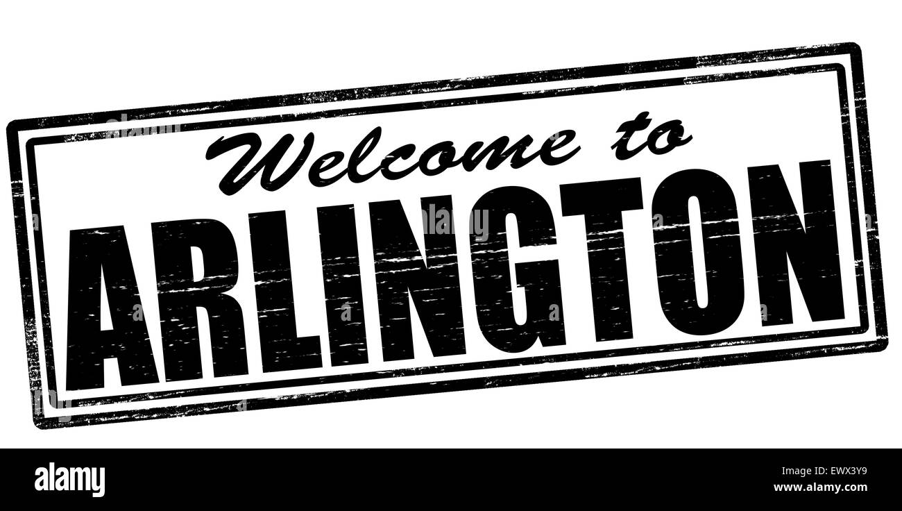 Stamp with text welcome to Arlington inside, illustration Stock Photo ...