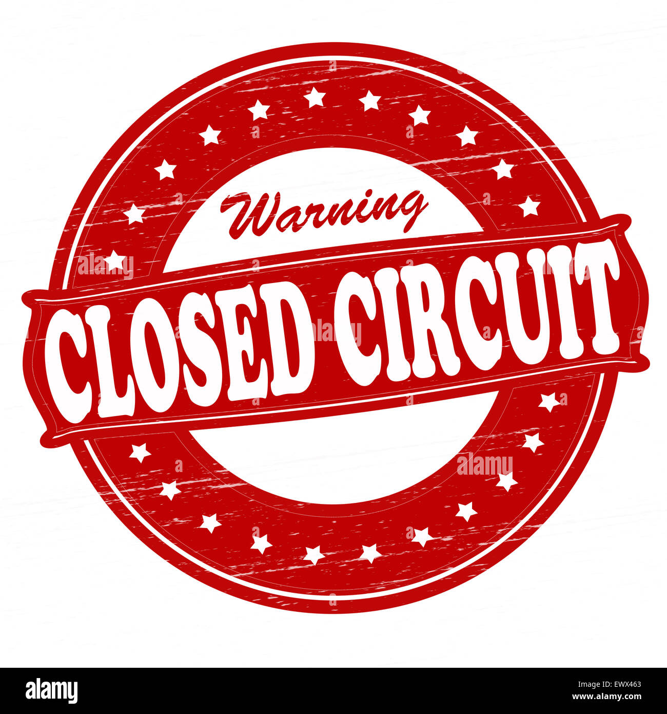 Stamp with text closed circuit inside, illustration Stock Photo - Alamy
