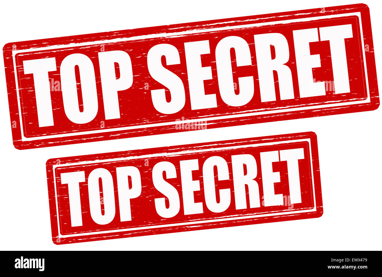 Set of stamps with text top secret inside, illustration Stock Photo - Alamy