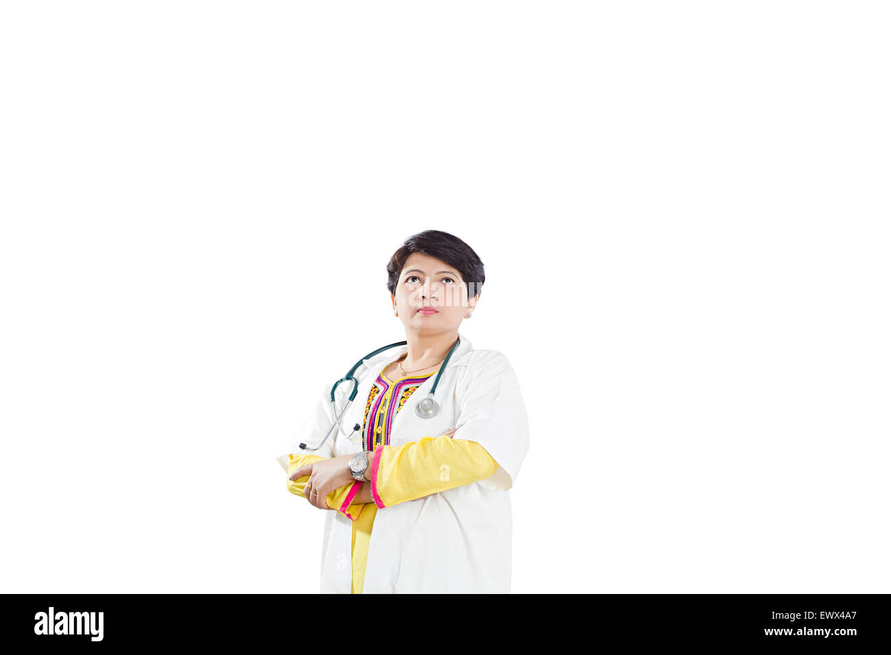 1 indian woman Doctor standing pose Stock Photo - Alamy