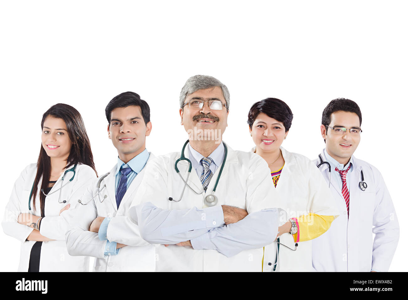 5 indian Doctor Colleague standing pose Stock Photo - Alamy