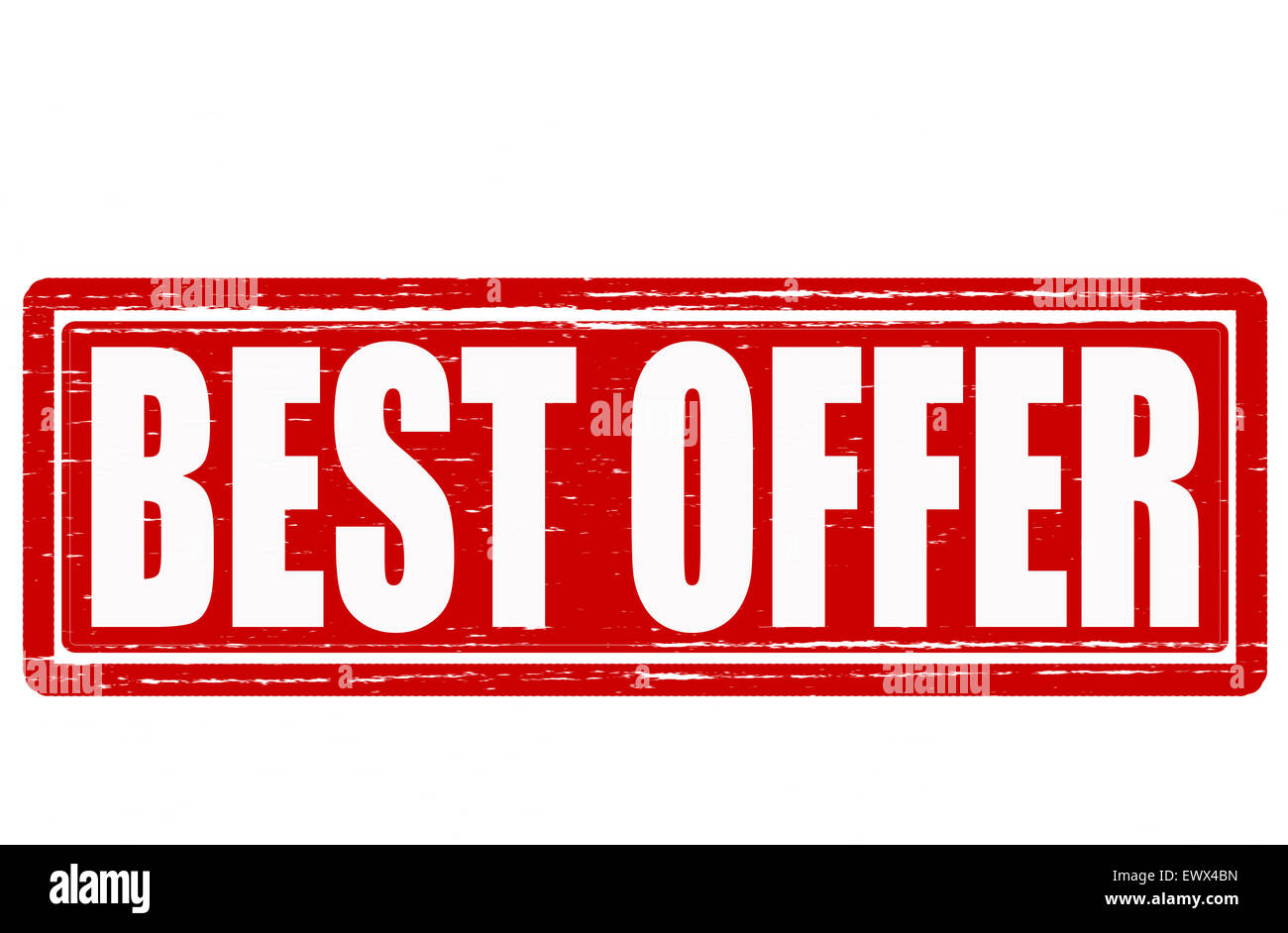 Stamp with text best offer inside, illustration Stock Photo - Alamy
