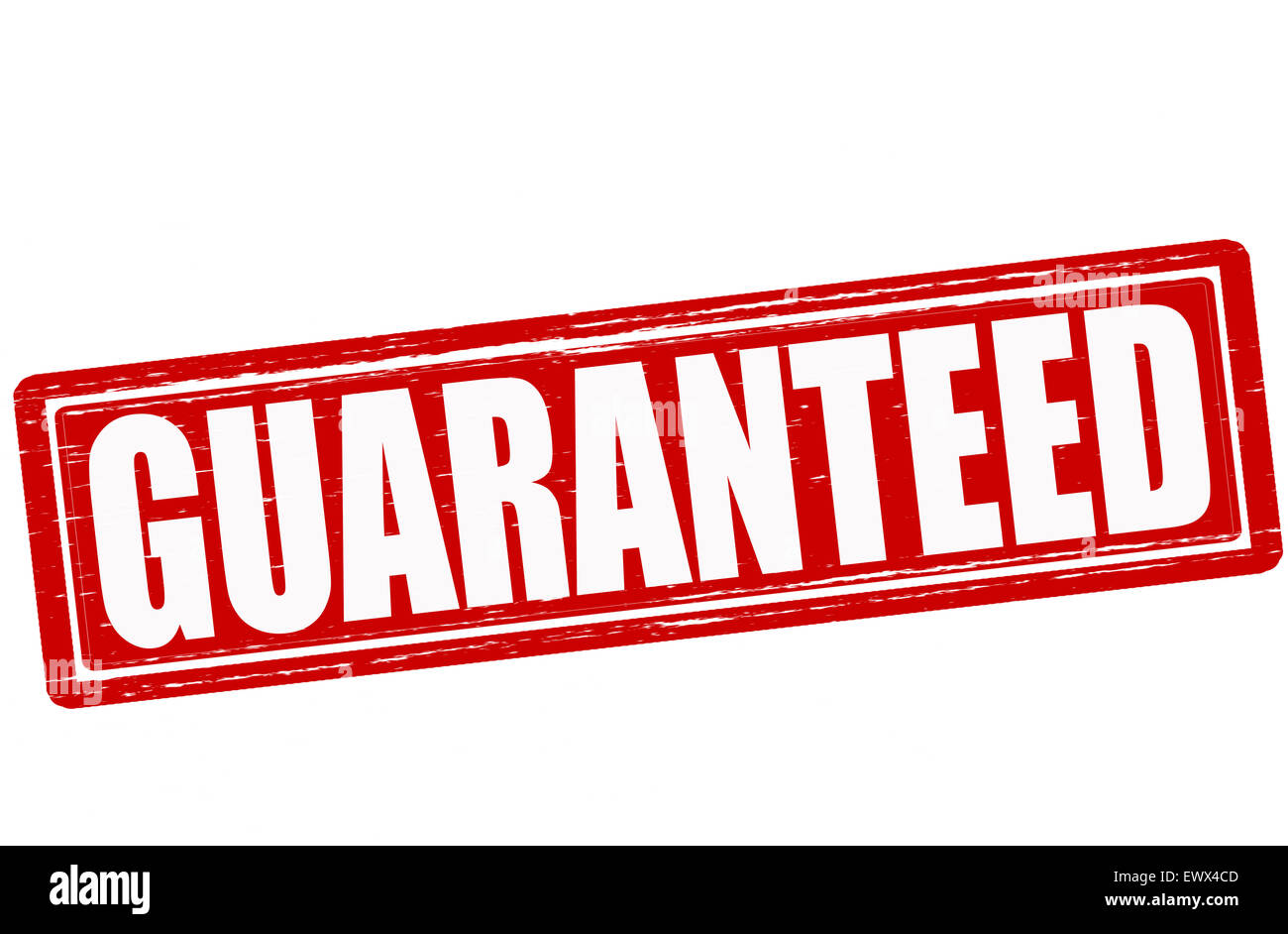 Stamp with word guaranteed inside, illustration Stock Photo - Alamy