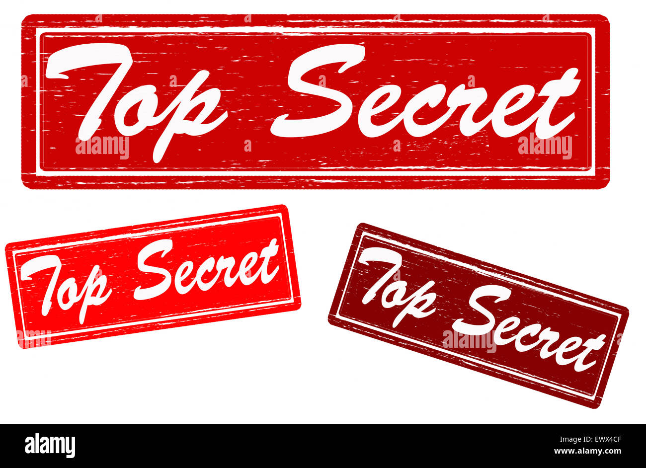 Stamp with text top secret inside, illustration Stock Photo - Alamy