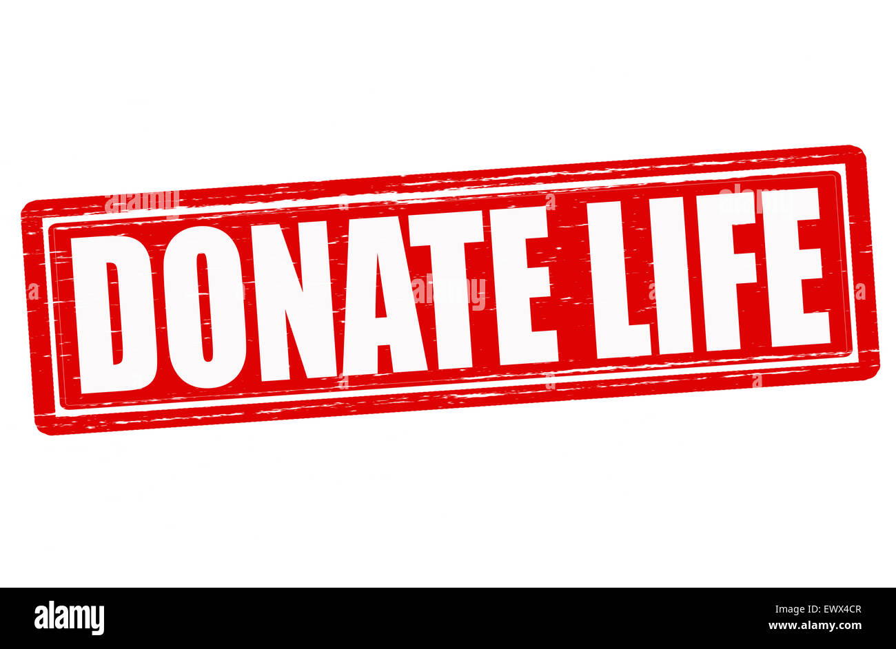 Stamp with text donate life inside, illustration Stock Photo - Alamy