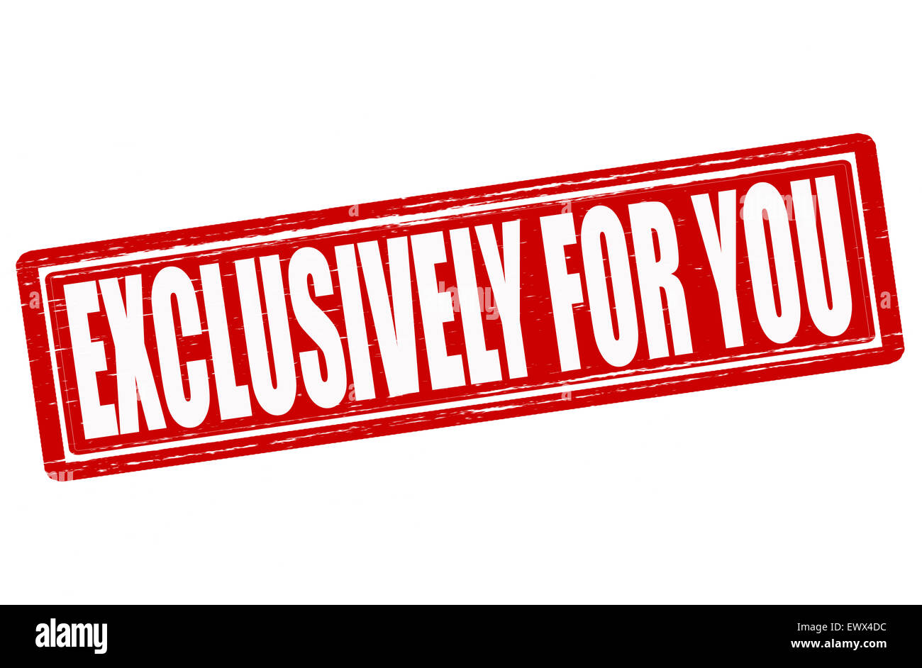 Stamp with text exclusively for you inside, illustration Stock Photo ...