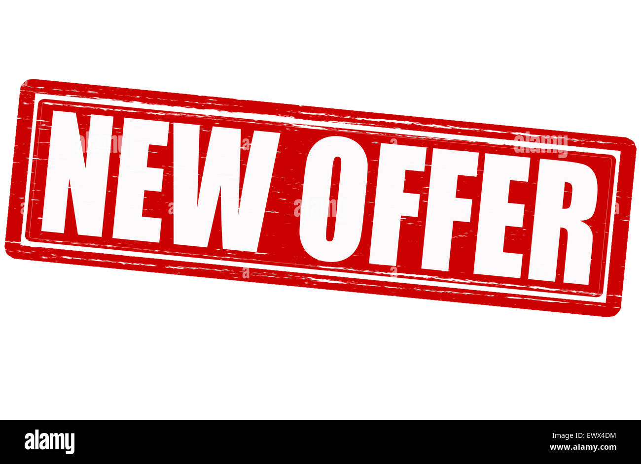 Stamp with text new offer inside, illustration Stock Photo - Alamy