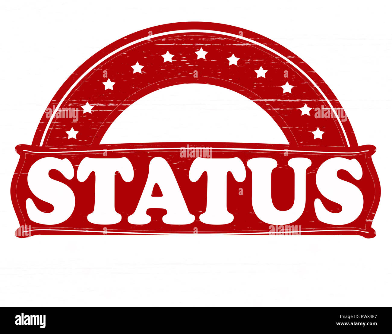 Stamp with word status inside, illustration Stock Photo - Alamy