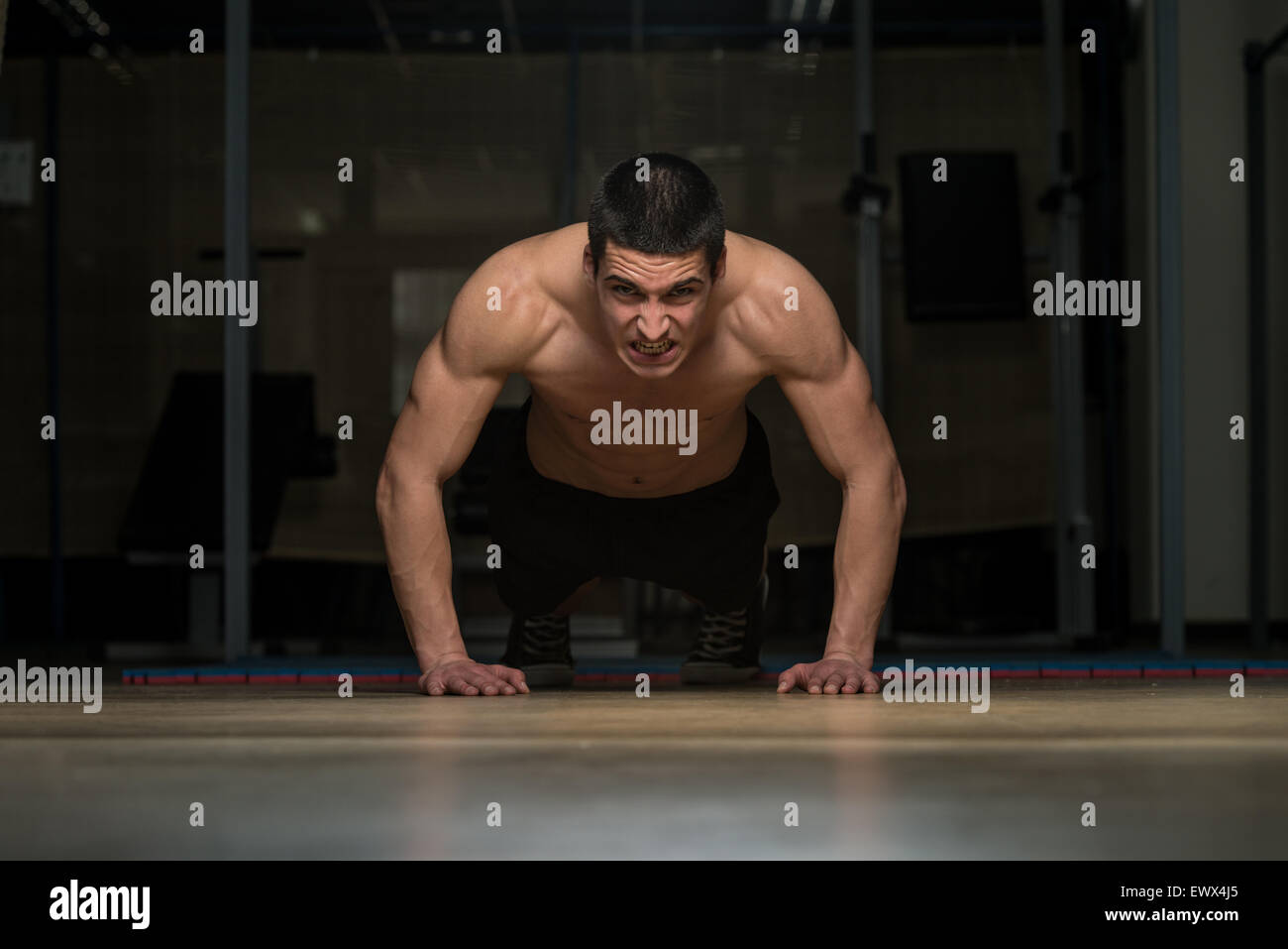 Push-Ups Upper Position Stock Photo - Alamy
