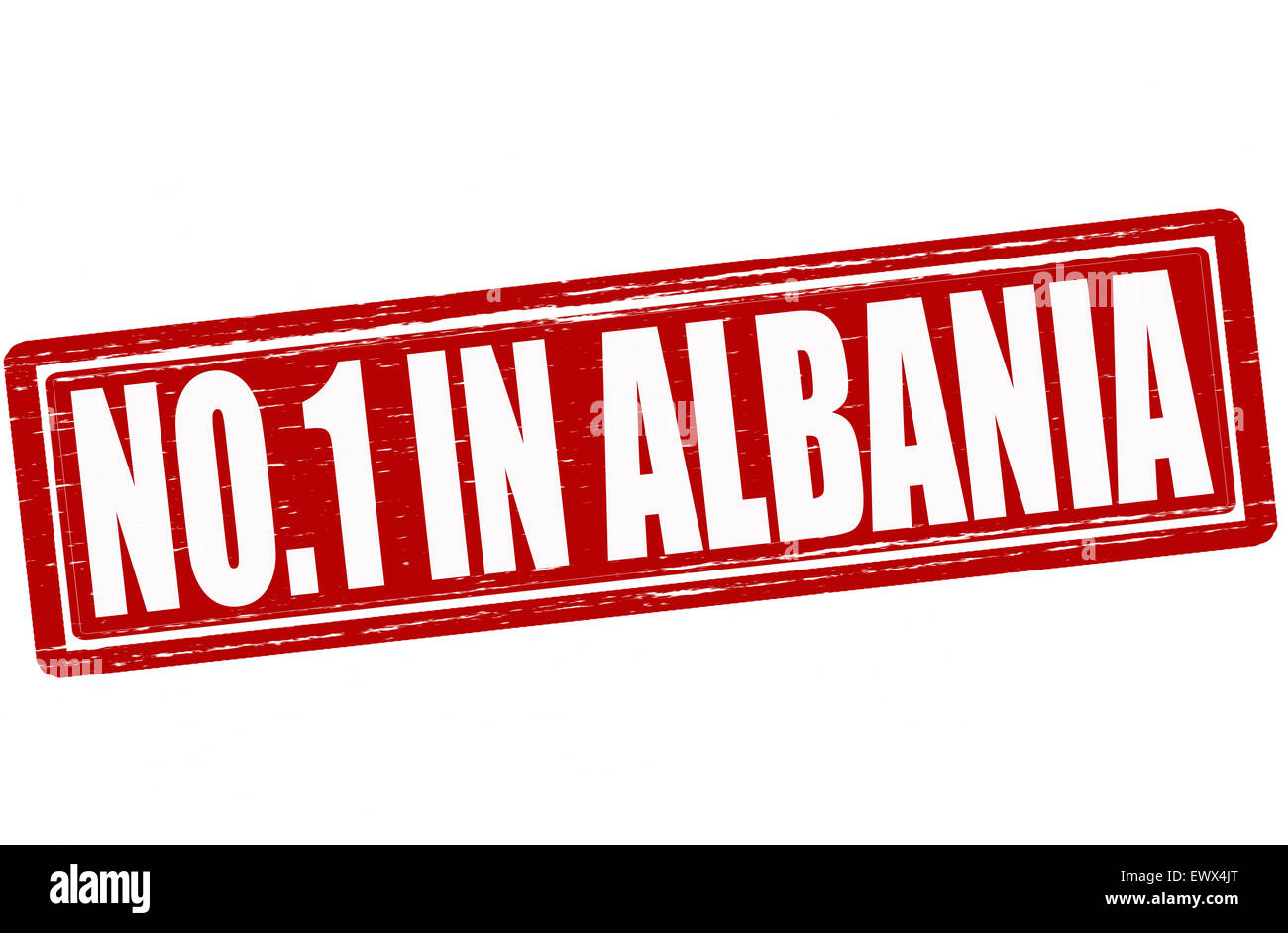 Stamp with text no one in Albania inside, illustration Stock Photo - Alamy