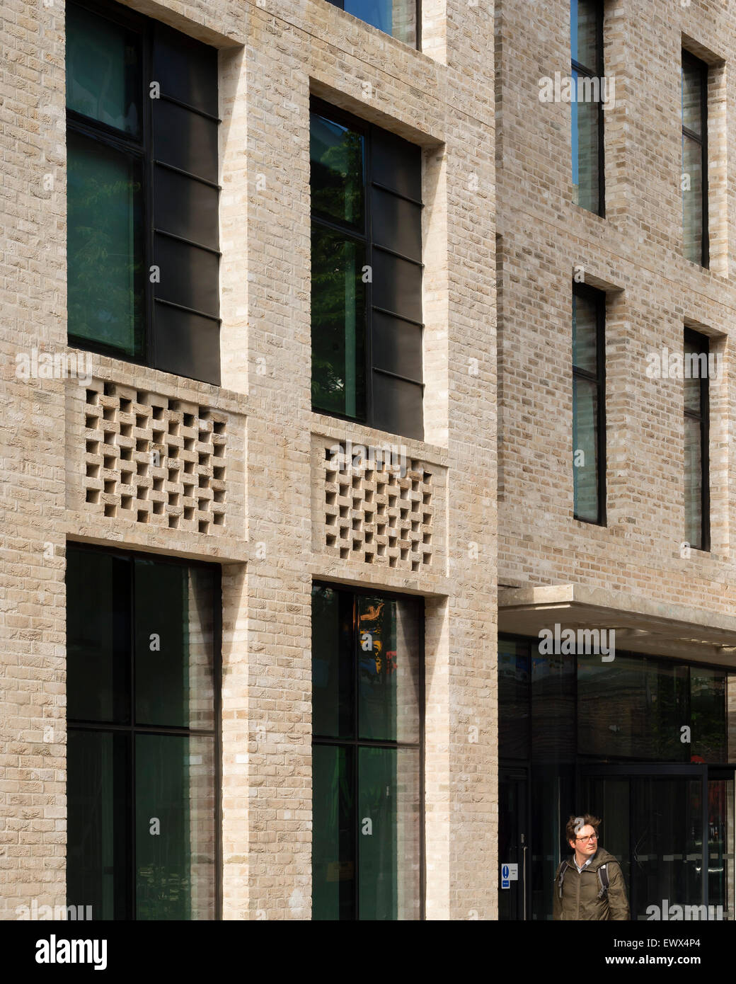 Detail view of exterior facade. Spring Mews Student Living, London ...