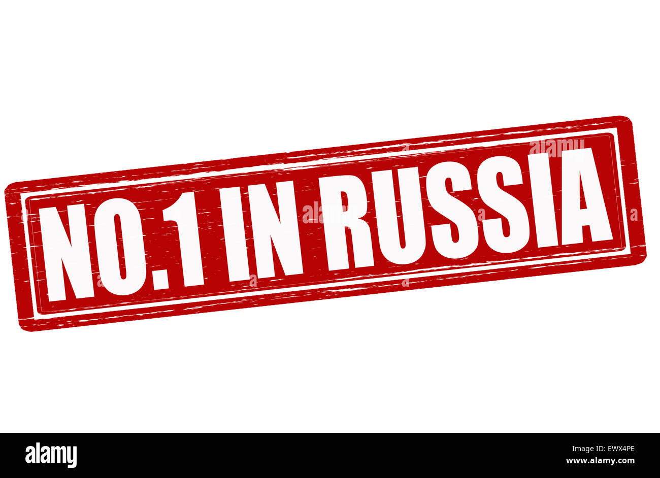 Stamp with text no one in Russia inside, illustration Stock Photo - Alamy