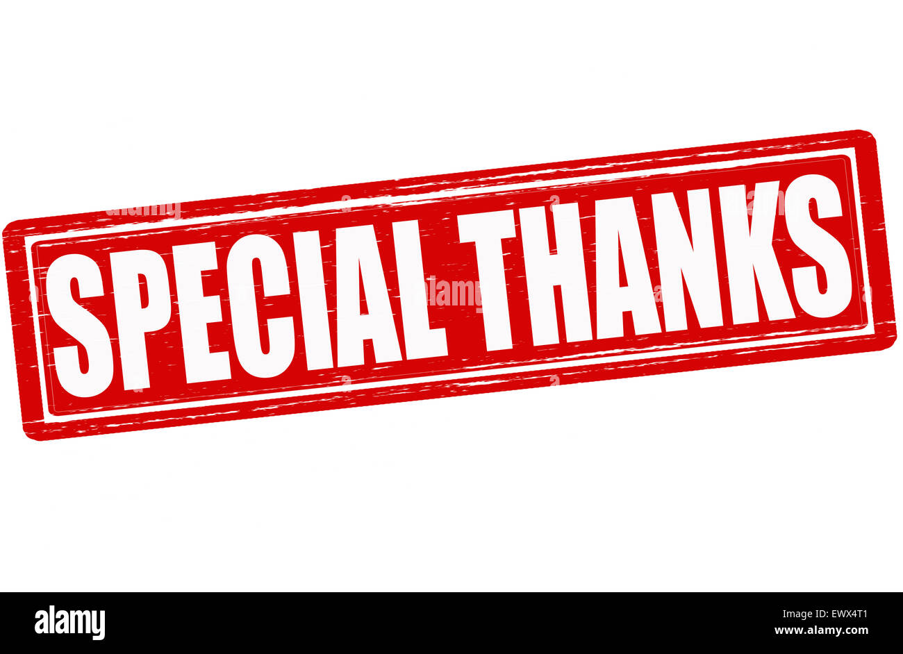 Stamp with text special thanks inside, illustration Stock Photo - Alamy