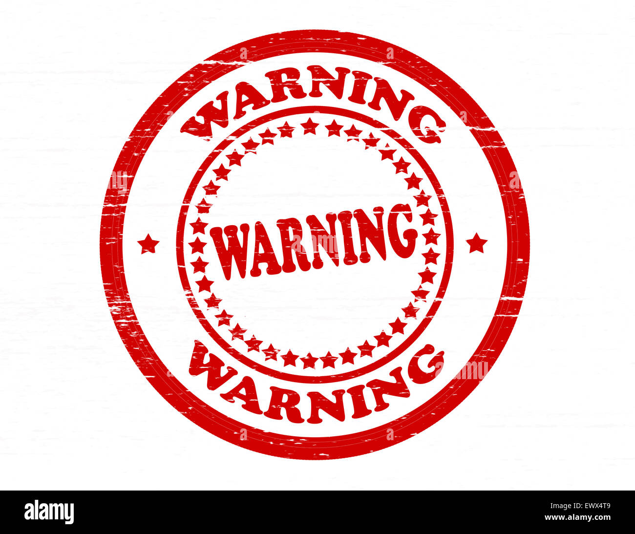 Stamp with word warning inside, illustration Stock Photo - Alamy