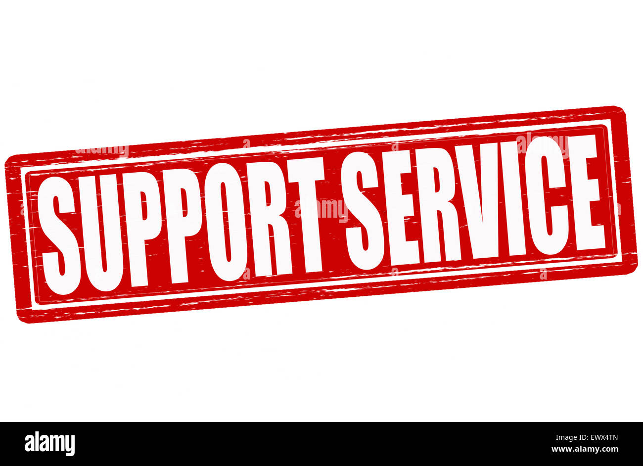 Stamp with text support service inside, illustration Stock Photo - Alamy