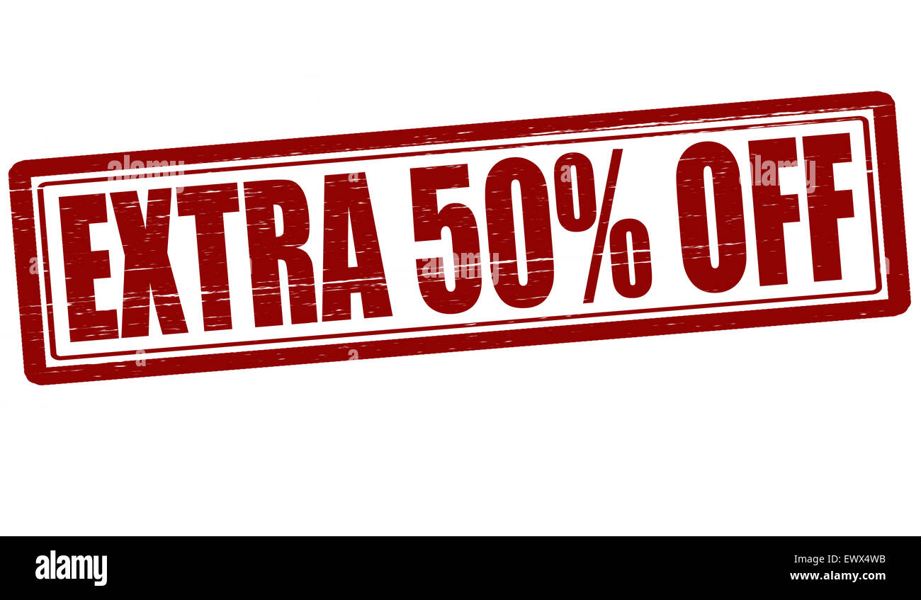 Stamp with text extra off inside, illustration Stock Photo - Alamy