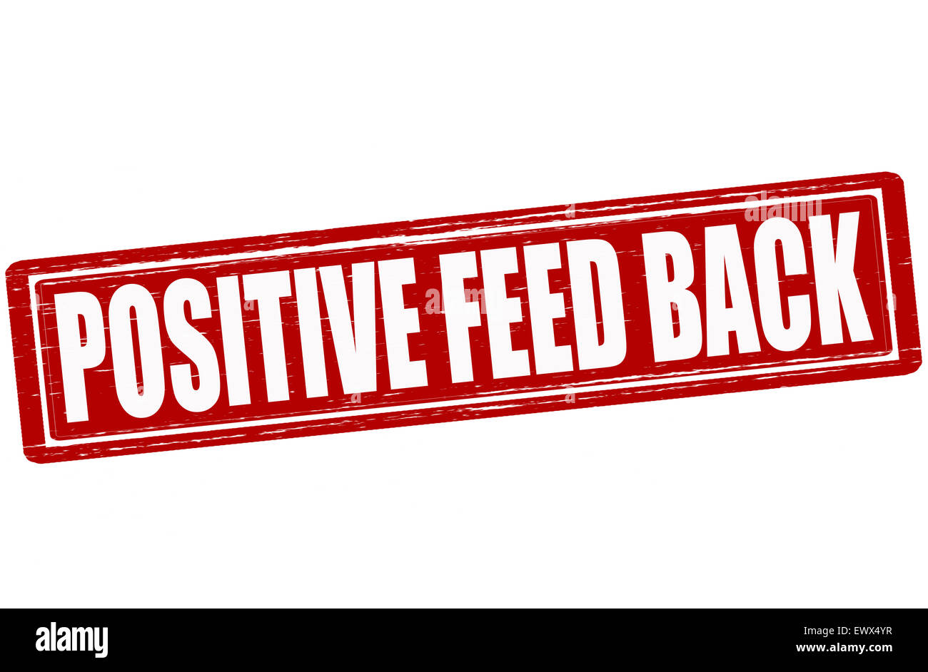 Stamp with text positive feedback inside, illustration Stock Photo - Alamy