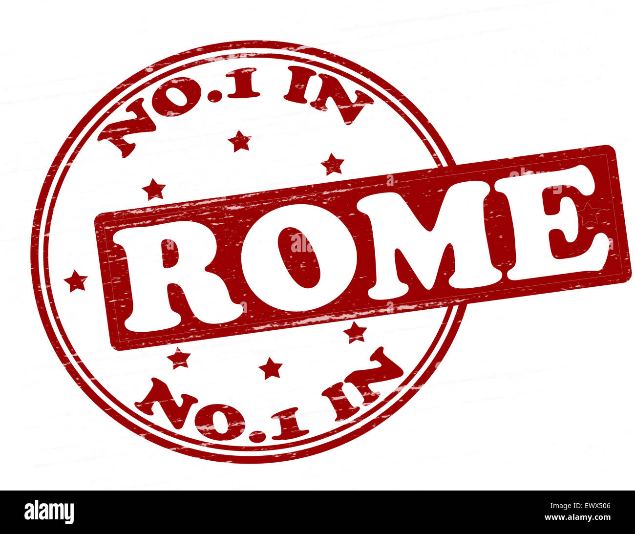 Stamp with text no one in Rome inside, illustration Stock Photo - Alamy
