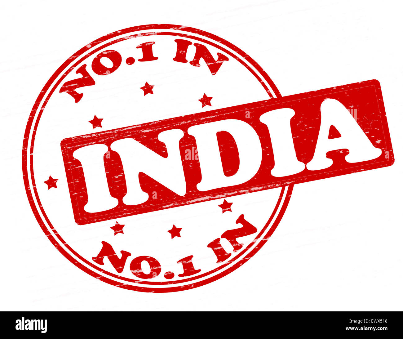Stamp with text no one in India inside, illustration Stock Photo - Alamy