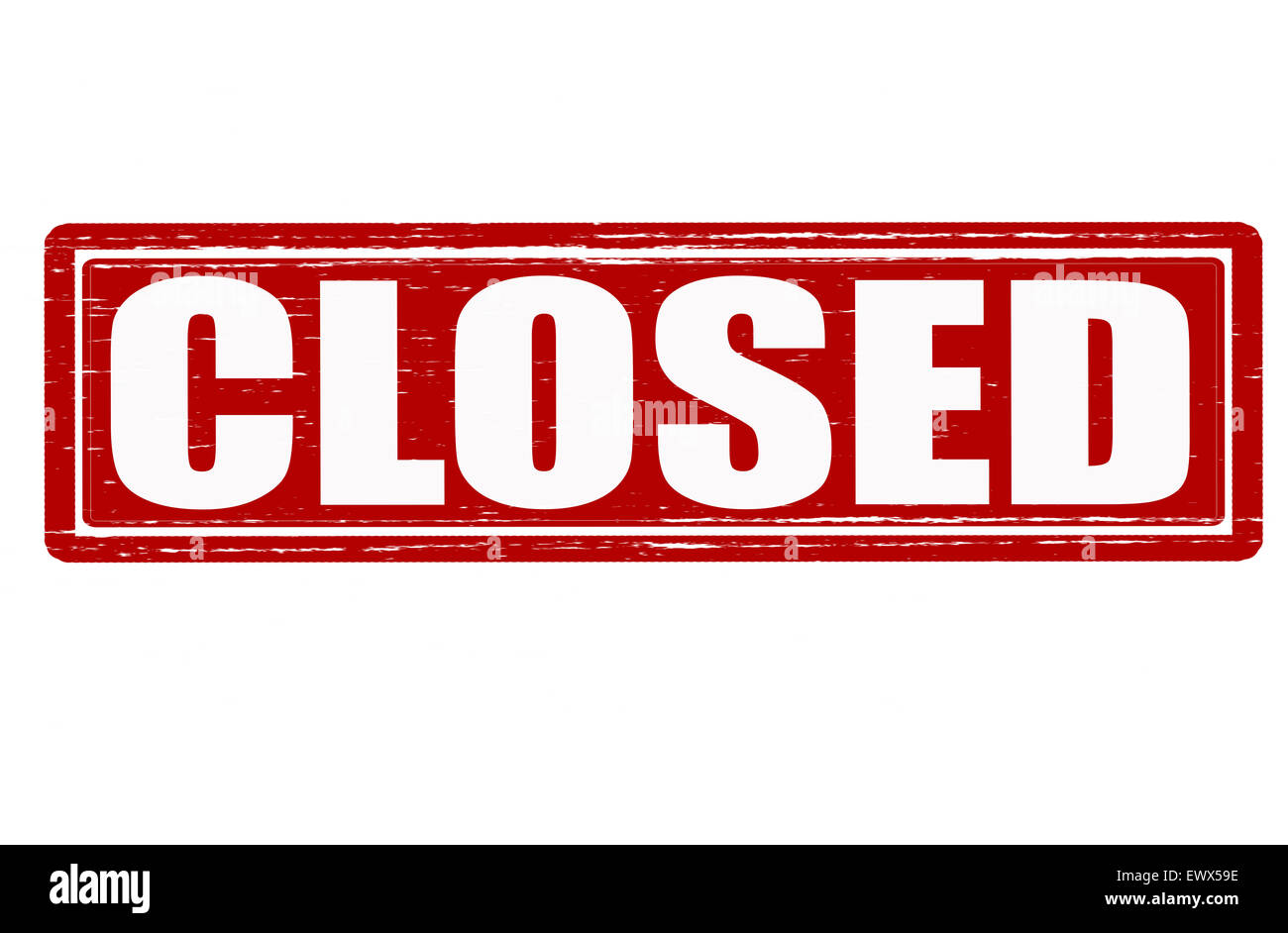 Stamp with word closed inside, illustration Stock Photo - Alamy