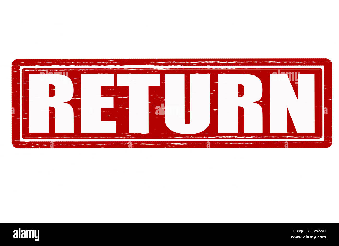 Stamp with word return inside, illustration Stock Photo - Alamy