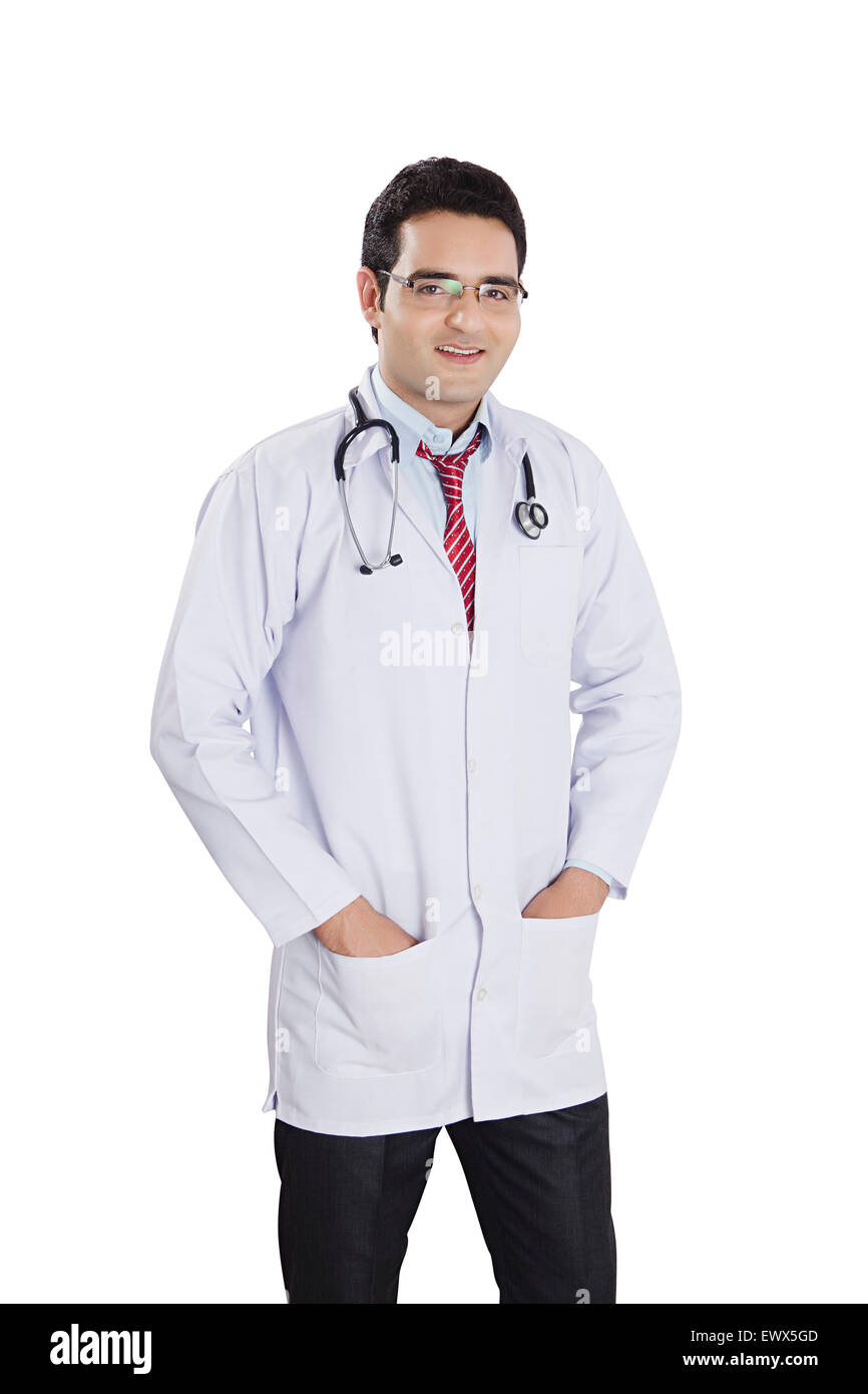 1 indian man Doctor standing pose Stock Photo - Alamy