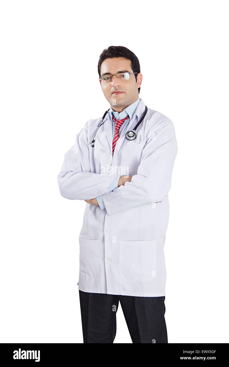 1 indian man Doctor standing pose Stock Photo - Alamy