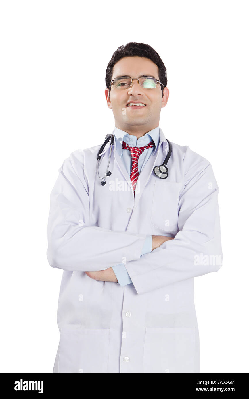 1 indian man Doctor standing pose Stock Photo - Alamy