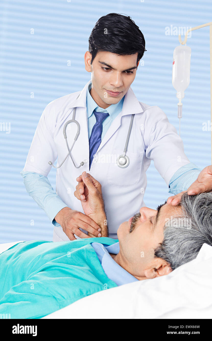 Indian doctor hospital patient eyes hi-res stock photography and images ...