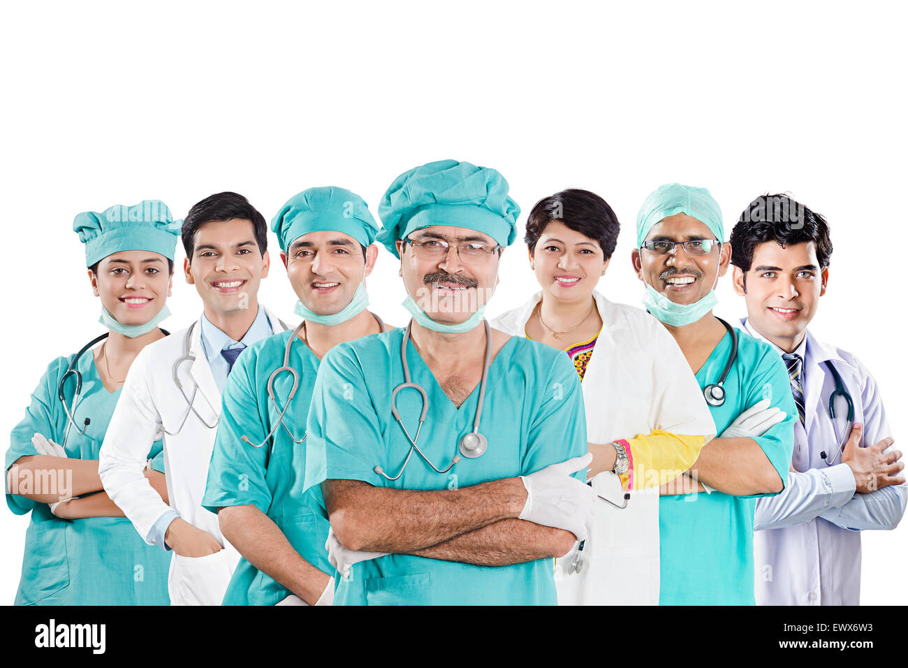 indian group Surgeon Doctor Colleague standing pose Stock Photo - Alamy