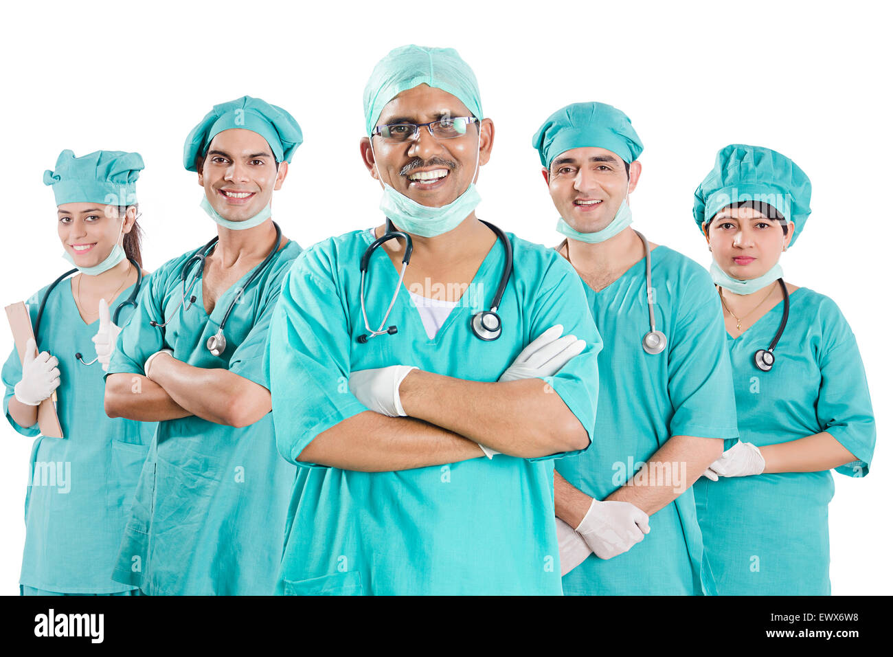 Standing smiling crowded authority communication hi-res stock ...