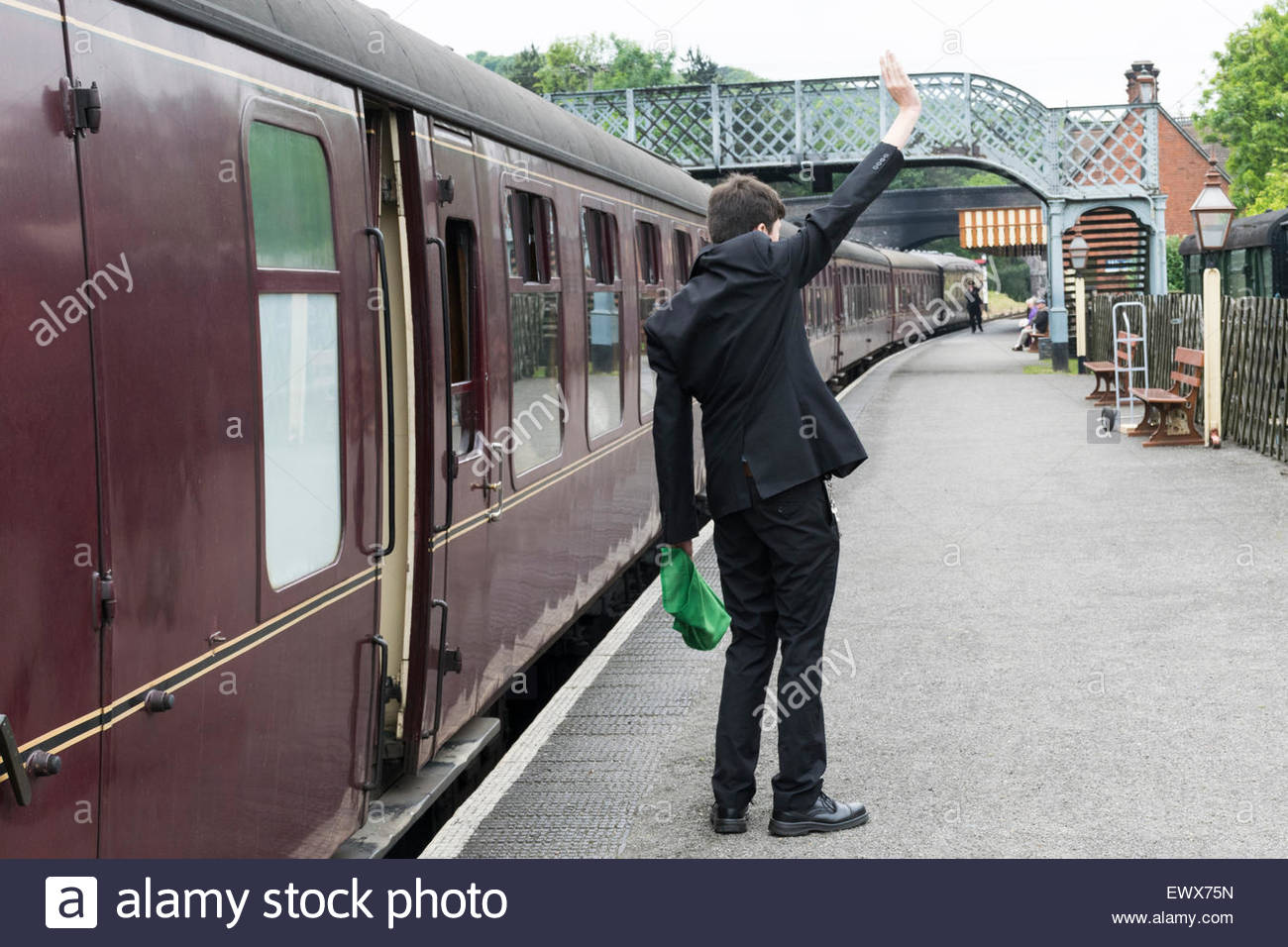 Train Guard Flag High Resolution Stock Photography and Images - Alamy
