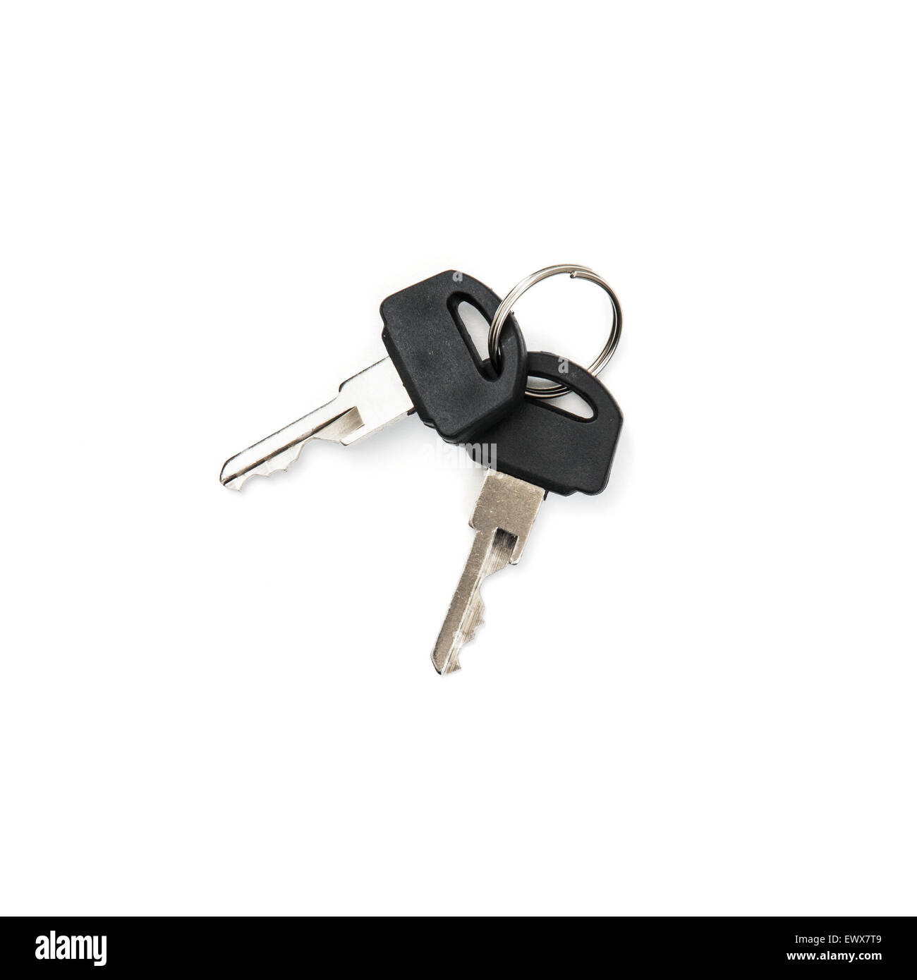 Two keys on the white background Stock Photo - Alamy