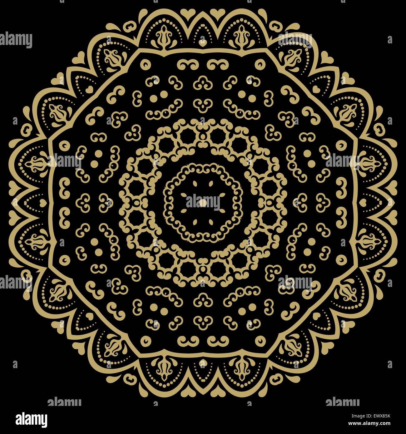 Damask Vector Orient Pattern Stock Vector Image & Art - Alamy